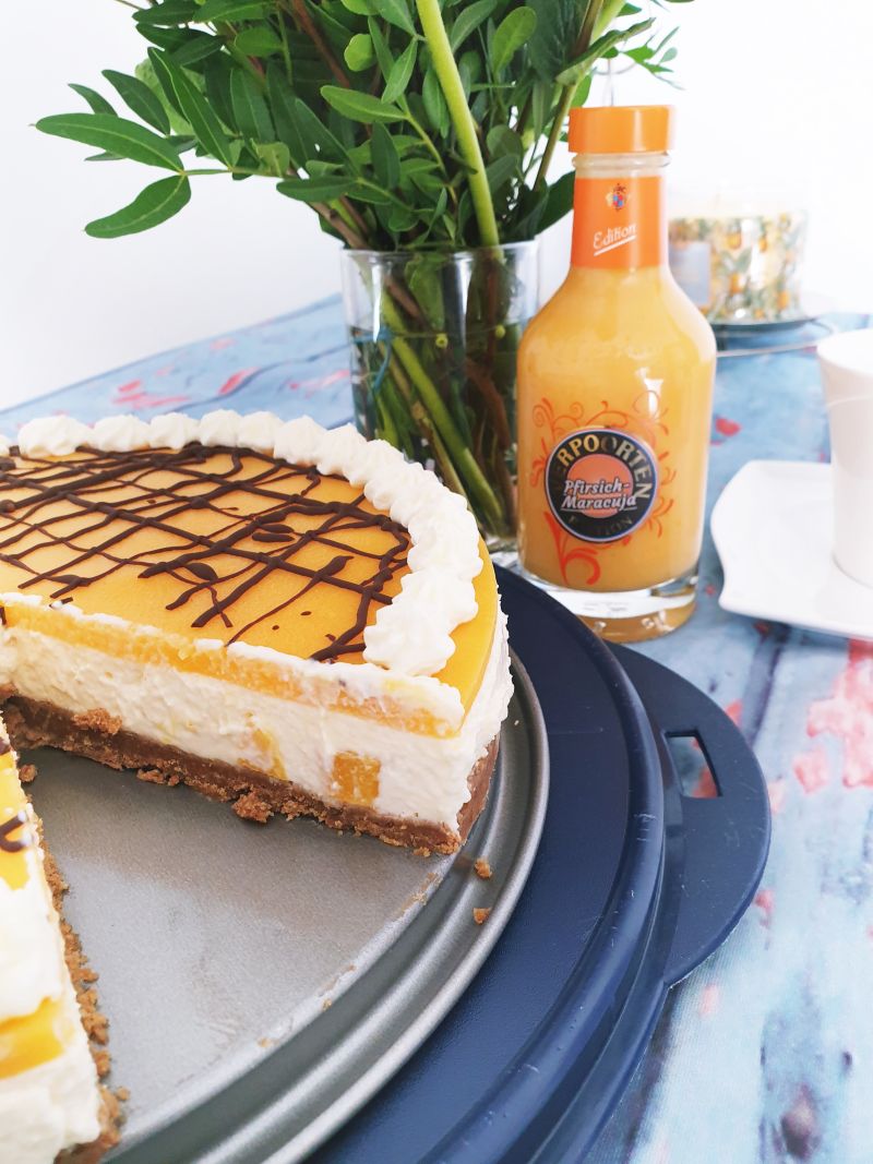 Eierlikörtorte mit Verpoorten Pfirsich-Maracuja – Sannes Block