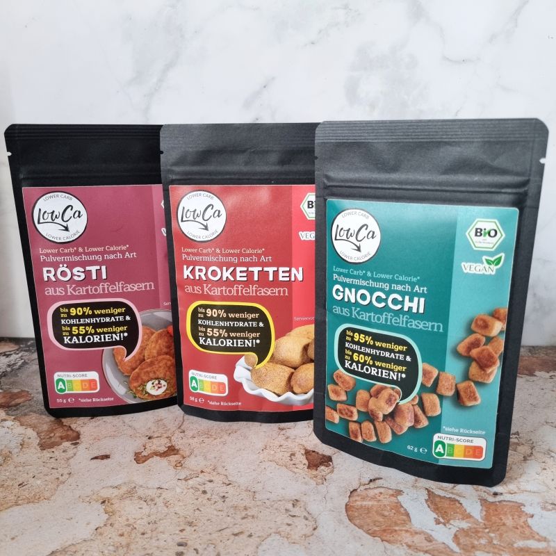 LowCa Kartoffelprodukte mit weniger Kohlenhydraten – Sannes Block